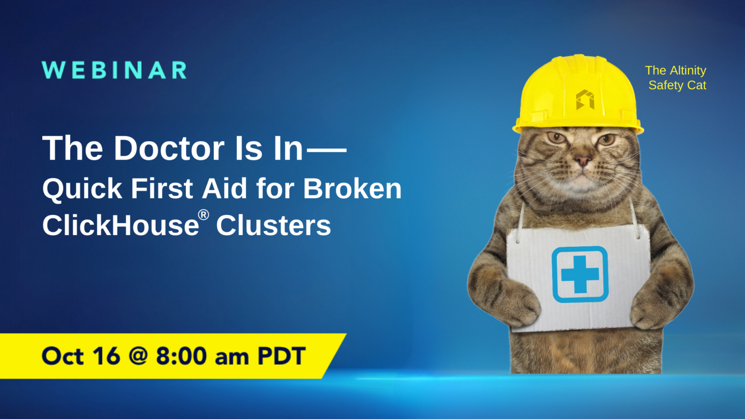 The Doctor Is In–Quick First Aid for Broken ClickHouse® Clusters - Altinity | Run open source ...